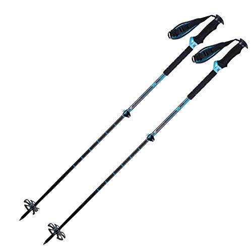 K2 Ski Unisex β Adults Ski Poles Lockjaw Carbon 145 β Blue β Length: 105-145Cm β 10E3033