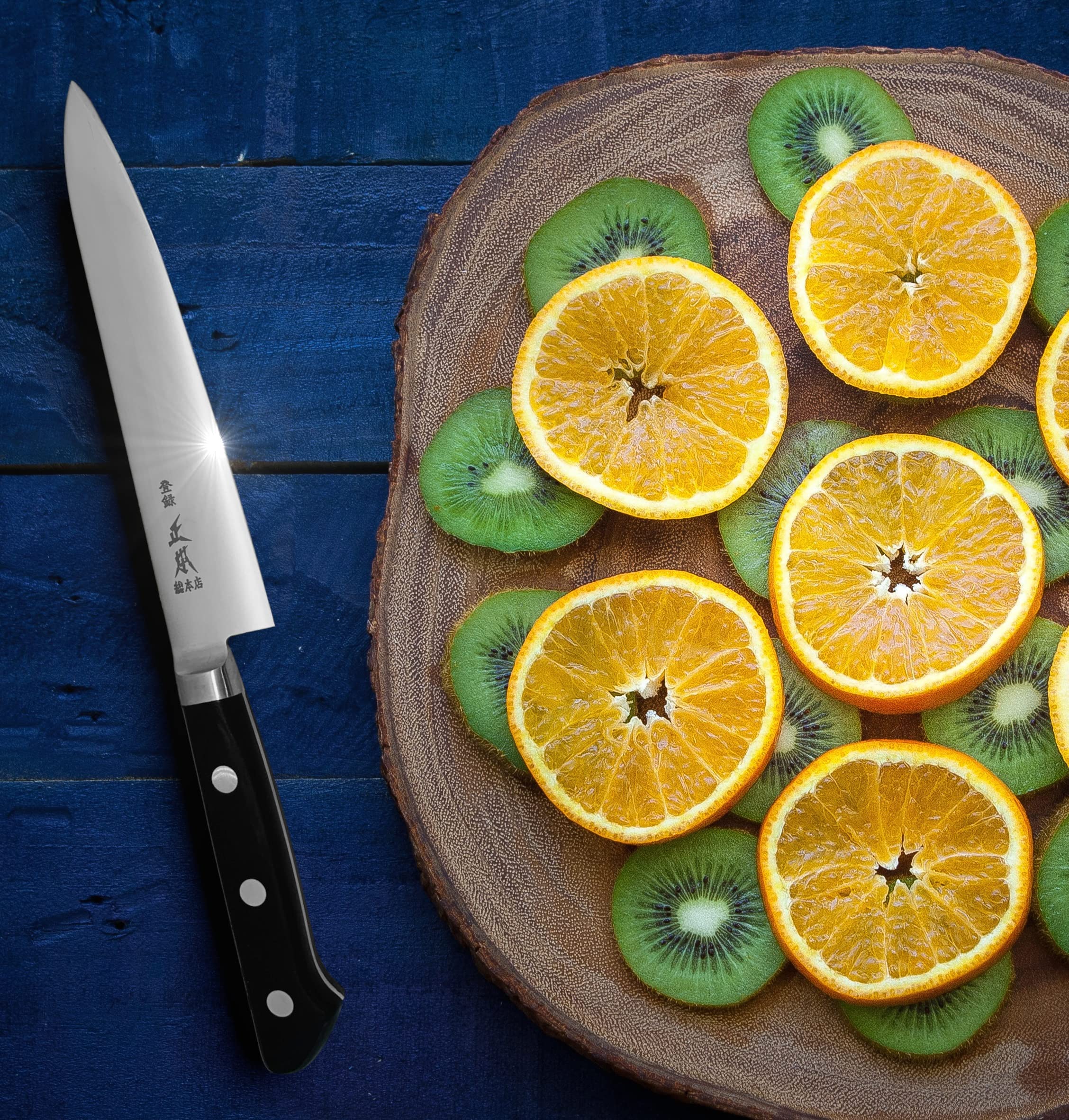 MASAMOTO VG Japanese Petty Knife 6" (150mm) Professional Kitchen Small Utility Knife, Ultra Sharp Japanese Stainless Steel Blade, Duracon Handle, Made in JAPAN