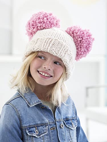 Lion Brand Yarn - Wool-Ease Thick & Quick - Solid Colors - 3 Pack with Pattern Cards in Color - 640-103 (Blossom)