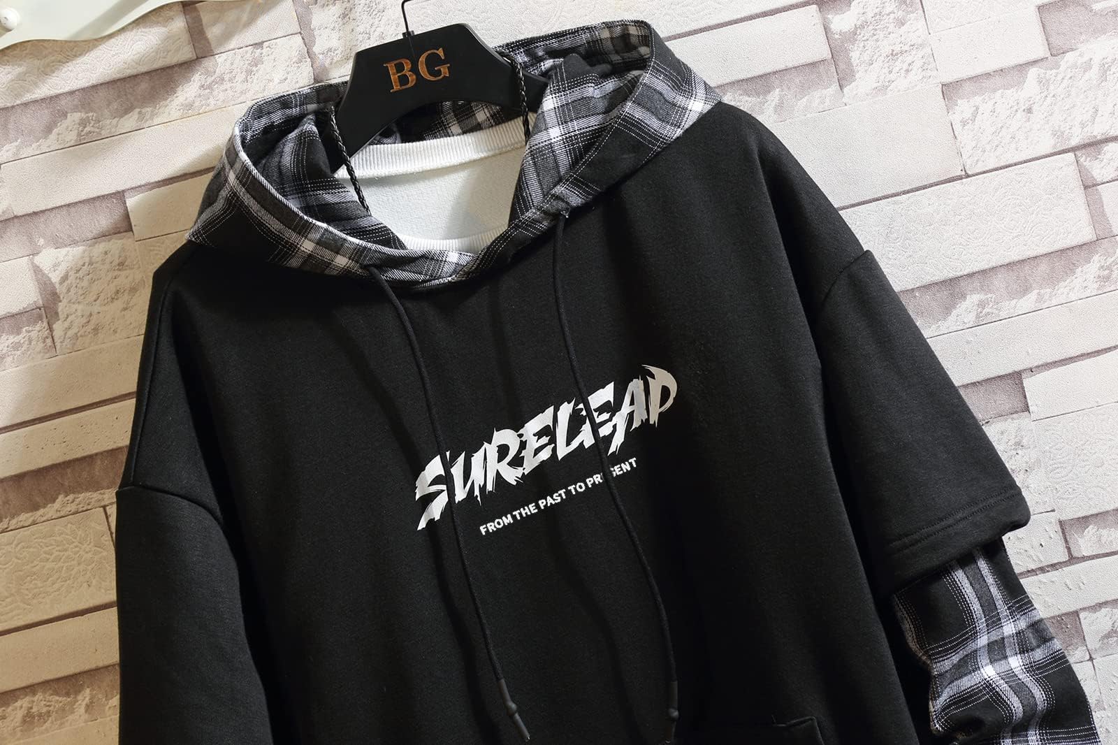 GURUNVANI Japan Style Patchwork Hoodies Men Characters Streetwear Hoodie Men Sweatshirt