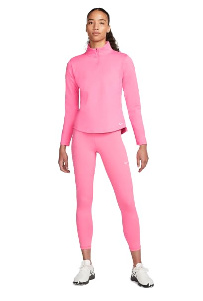 Nike Women's Therma-FIT One Long-Sleeve 1/2-Zip Jacket (as1, alpha, l, regular, regular, Archaeo Pink, Large)