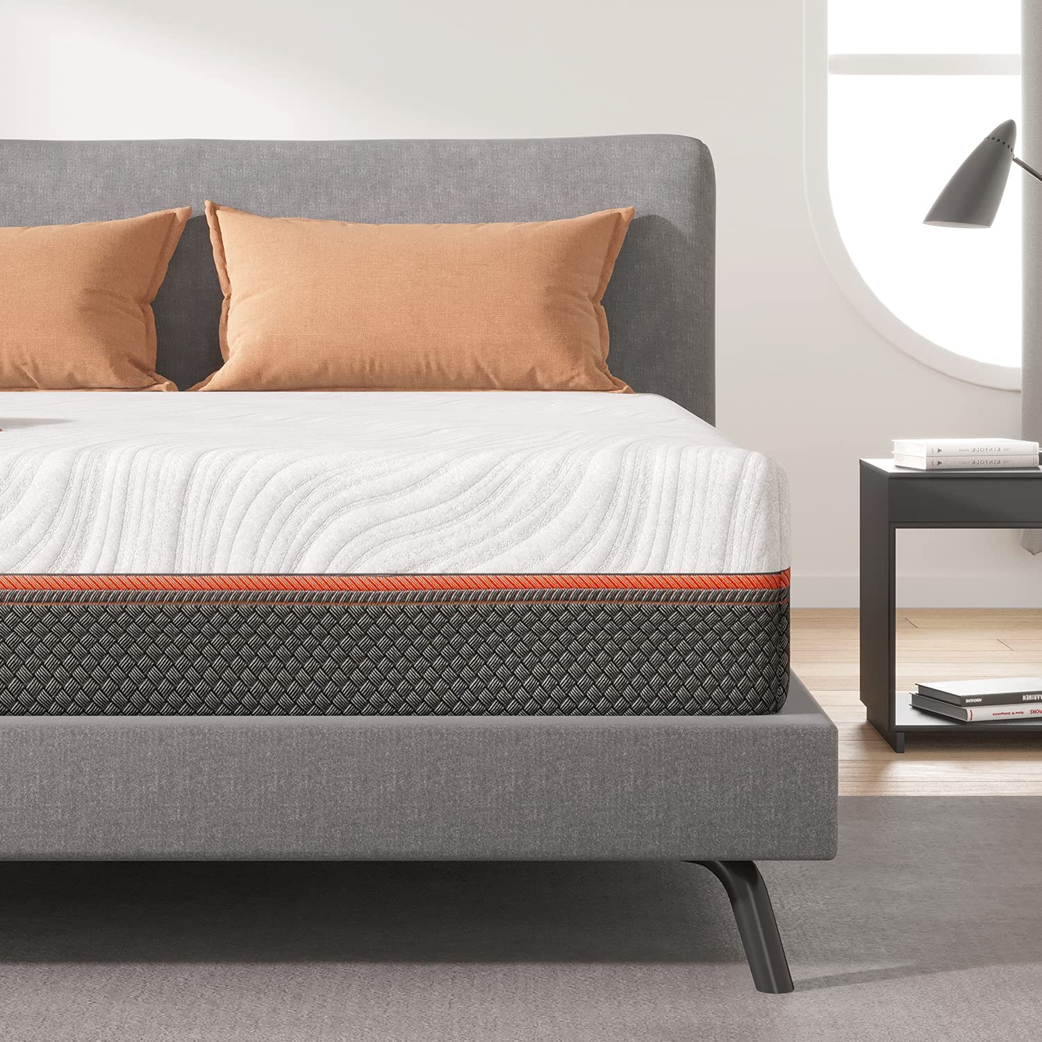 King Mattress, Sweetnight 12β Hybrid Mattress with Gel Memory Foam & Pocket Innerspring , Bed Mattress with Moisture Wicking Adaptive Cover, Medium Firm, King Size
