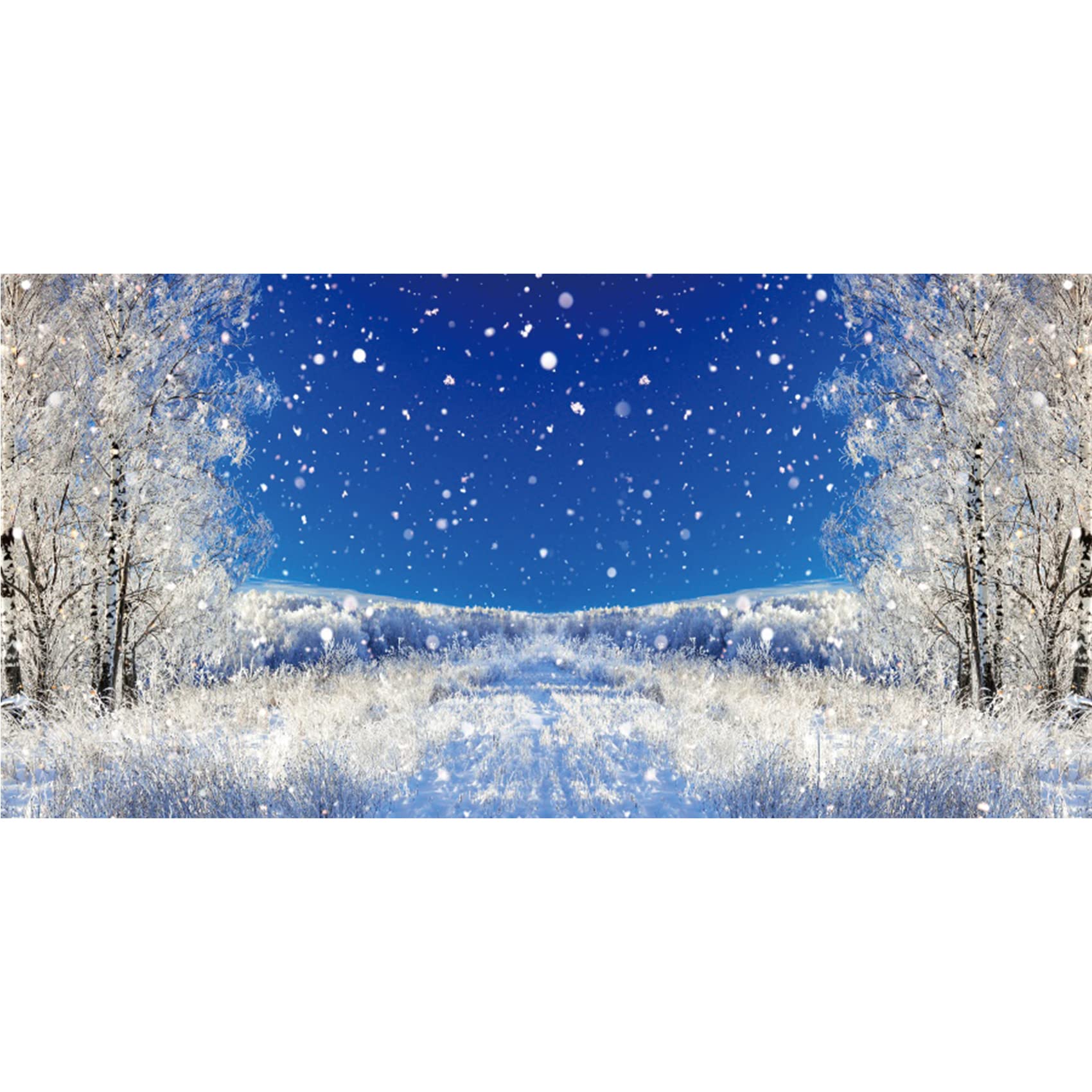 LFEEY 20x10ft Dreamy Forest Snowflake Background Winter Alps Snowy Landscape Photography Backdrop Falling Snow Covered Pine Tree Fir Mountain Snowfield Christmas New Year Holiday Studio Vinyl Props