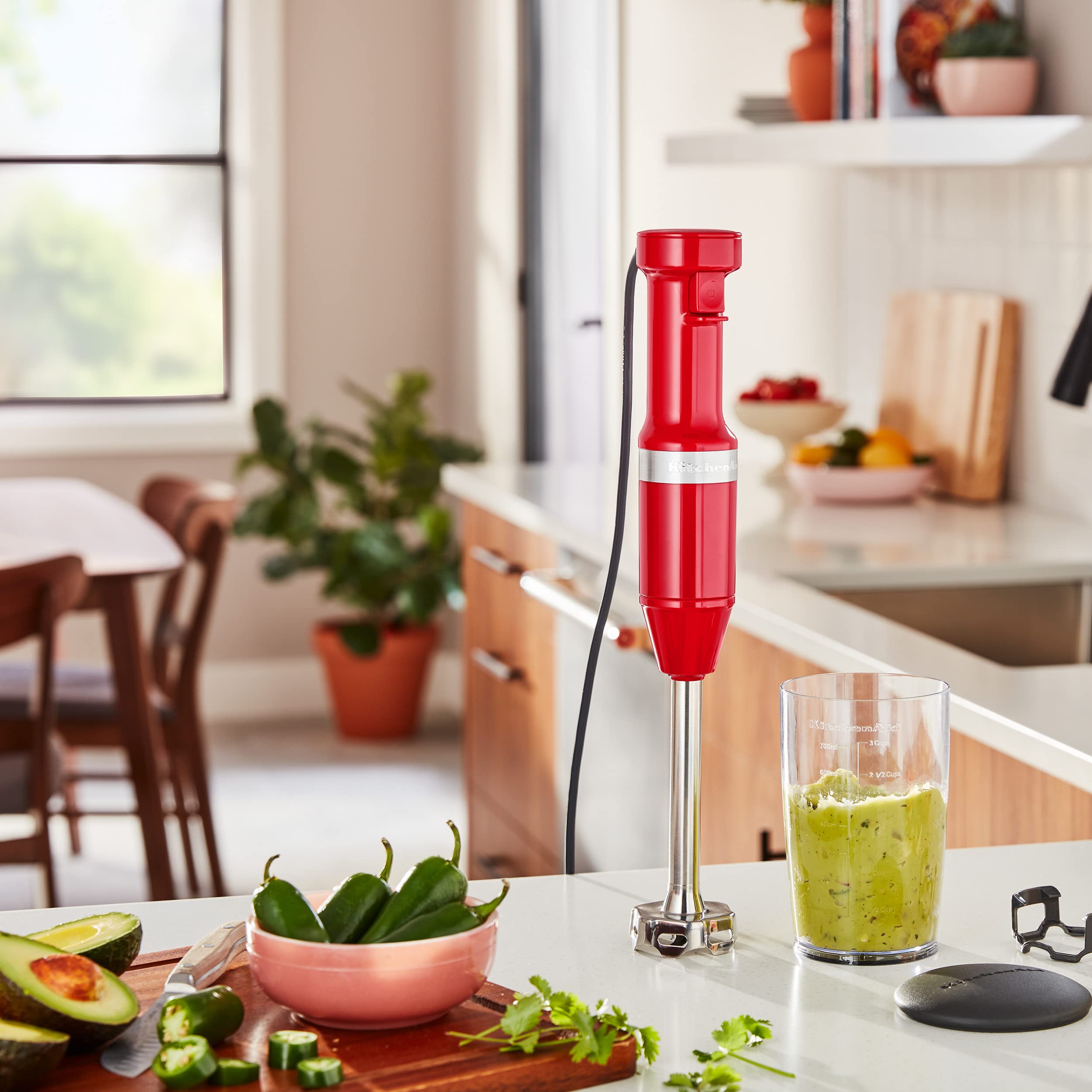 KitchenAid Variable Speed Corded Hand Blender KHBV53, Passion Red