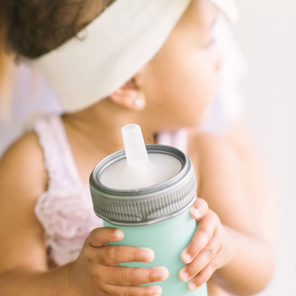 Mason Bottle Silicone Squeeze Pouch - Lightweight, Bite-Proof, Soft Food and Liquid Friendly, BPA & BPS Free, Dishwasher Safe, Made in The USA (8 Ounce, Teal) (8 OZ, Teal)