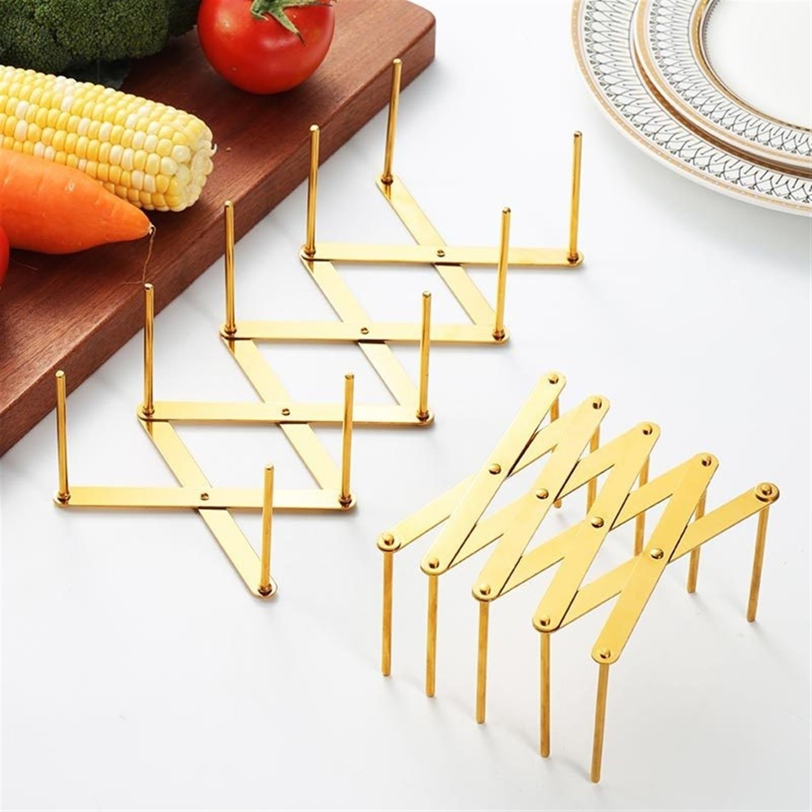 ICOMPY Lid Organizer for Cabinet Kitchen Organizer Pot Lid Rack Stainless Steel Cook Dish Holder Extended Shelf Cooking Plate Tray Pan Cover Stand