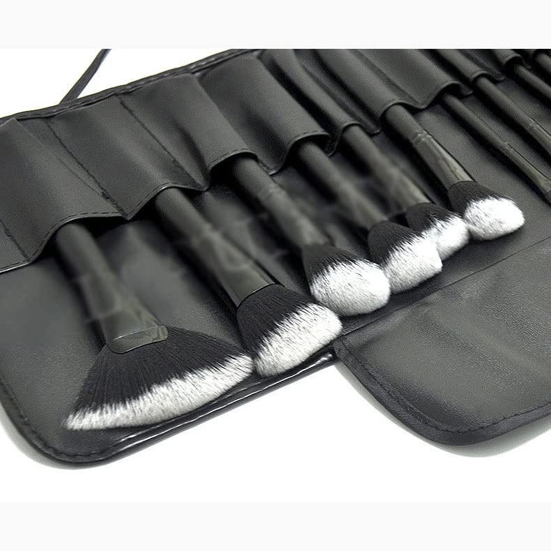 TREXD 32 Pieces Of Wood Handle Black/pink Professional Makeup Brush Set PU Leather Bag Makeup Beautification Tool (Color : E, Size : 1)