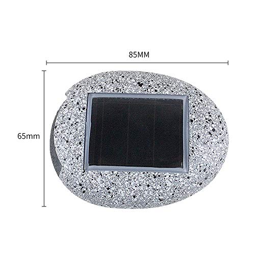 IBalody Led Solar Creative PVC Stone Post Lights Modern Simple Outdoor Waterproof Column Lamps Garden Balcony Street Lawn Landscape Home Villa Lighting Pillar Lights