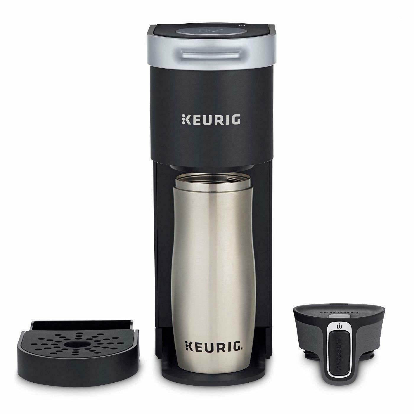 Keurig K-Mini Single Serve K-Cup Pod Coffee Maker (Black) with Descaling Powder and 12-Count Single Serve K-Cup Bundle (3 Items)