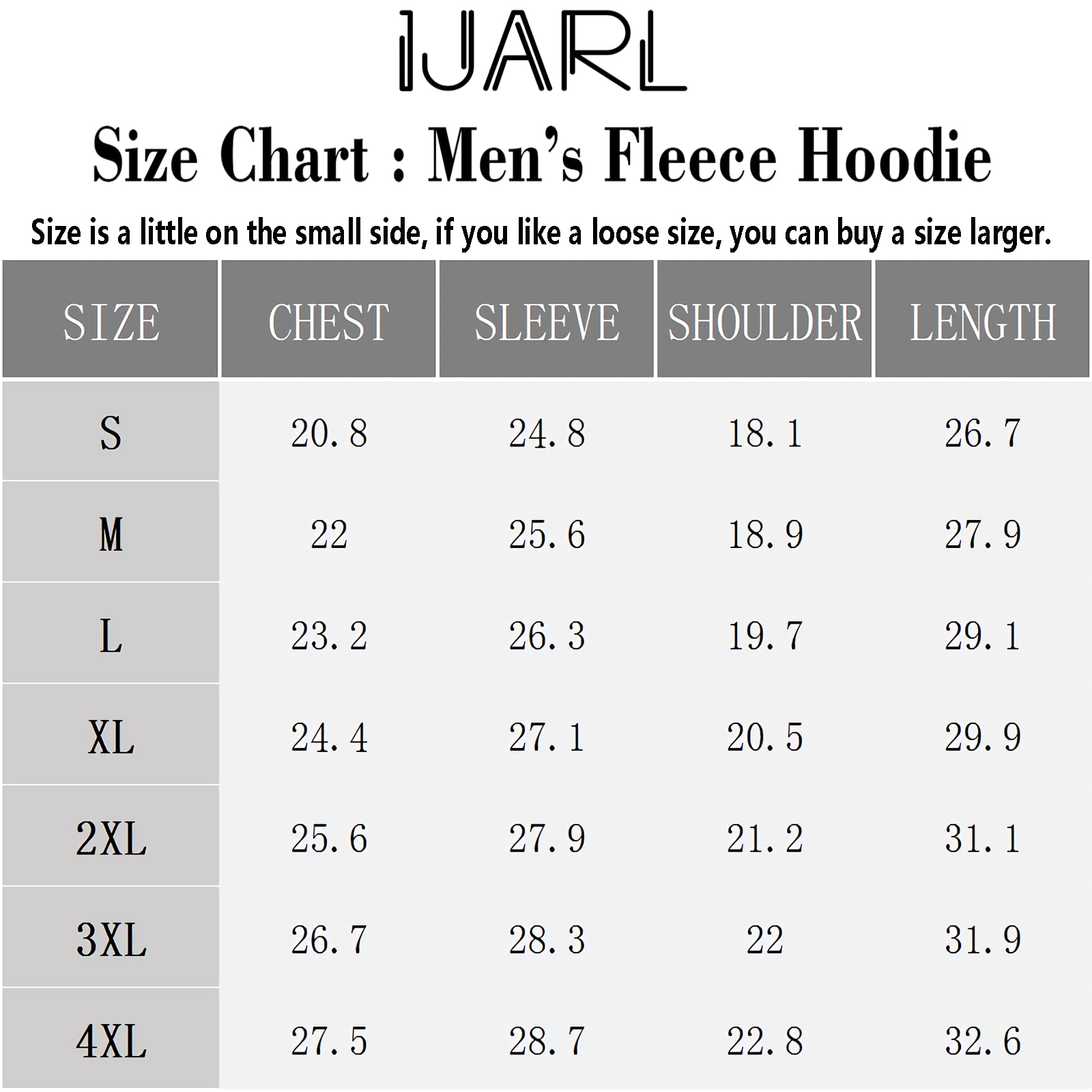 IJARL Men's Fleece Pullover Hoodie, Heavyweight Hoodie Winter Casual Hooded Sweatshirt Long Sleeve Drawstring with Pockets Black Large