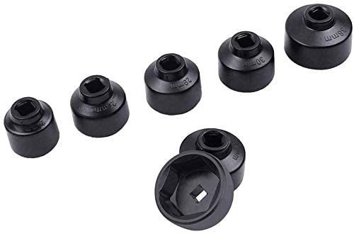 iBetter 7-Piece Oil Filter Wrench Set, Black, Aluminum, 24mm-38mm
