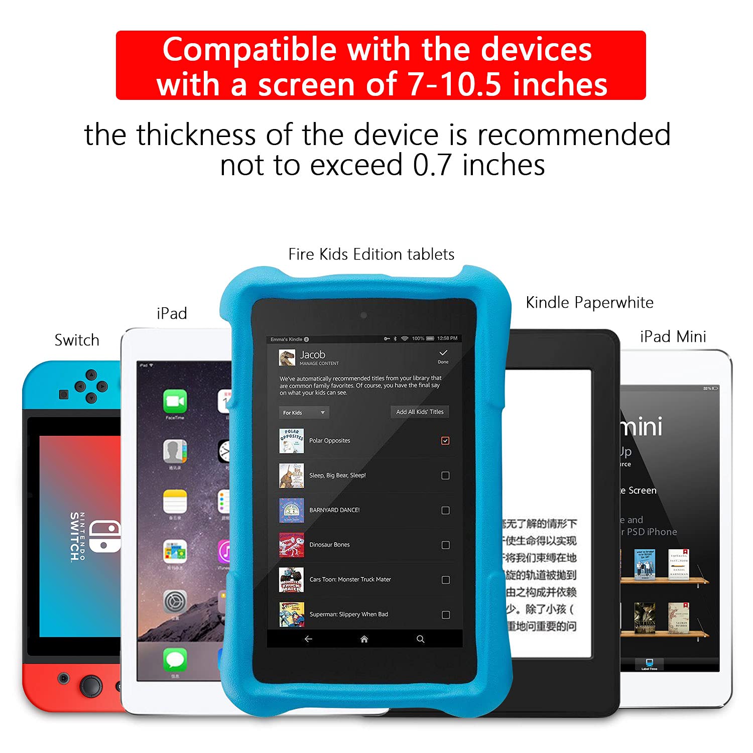 LONANDY Tablet Holder for Car, iPad Holder for Car Backseat Kids, Headrest Tablet Holder with Anti-Slip Strap & Silicone Holding Net, Angle-Adjustable/Fits All 7-12.9" Tablets