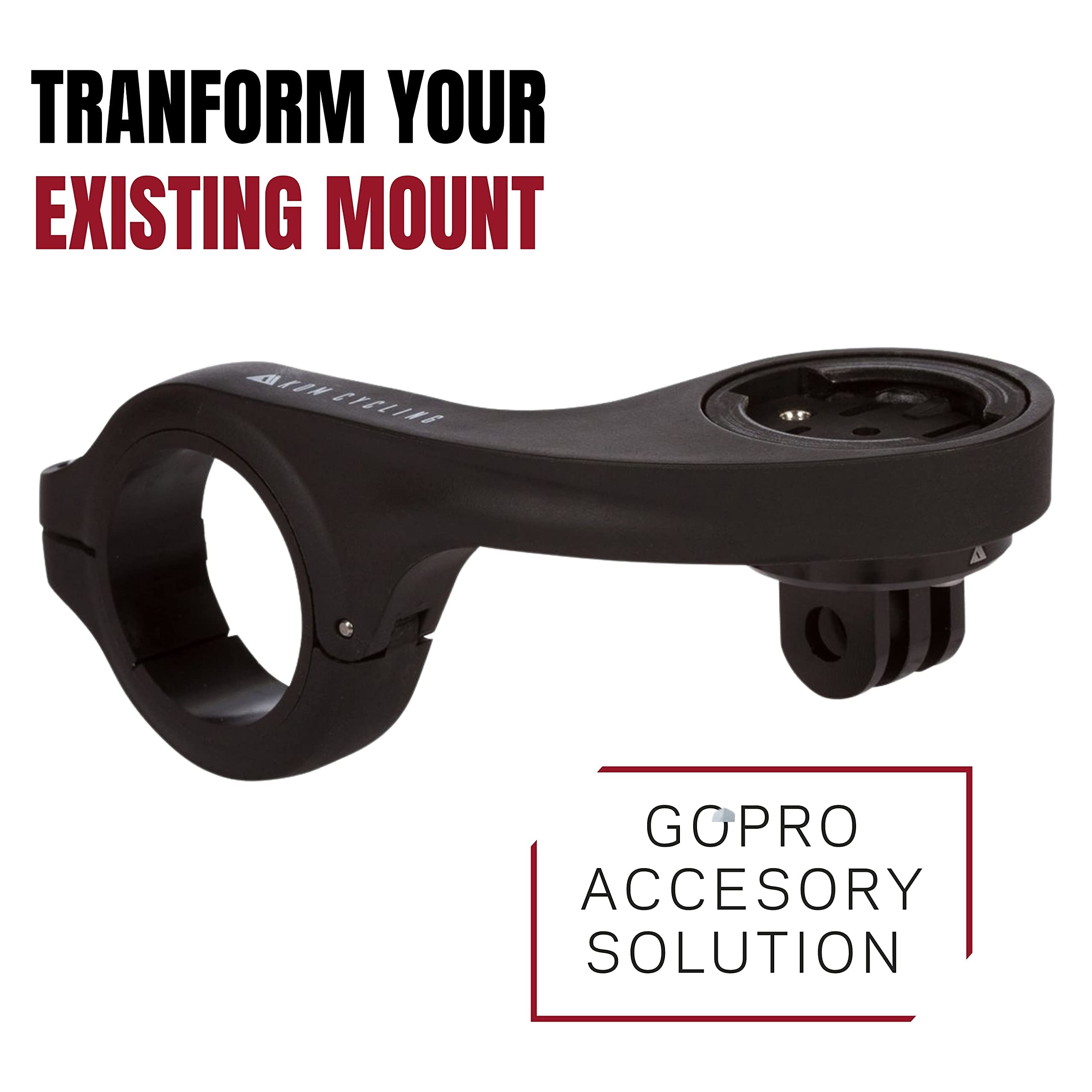 KOM Cycling Aero Garmin Bike Mount from GoPro Adapter for Garmin Bike Mounts and Wahoo Elemnt Mounts Bundle