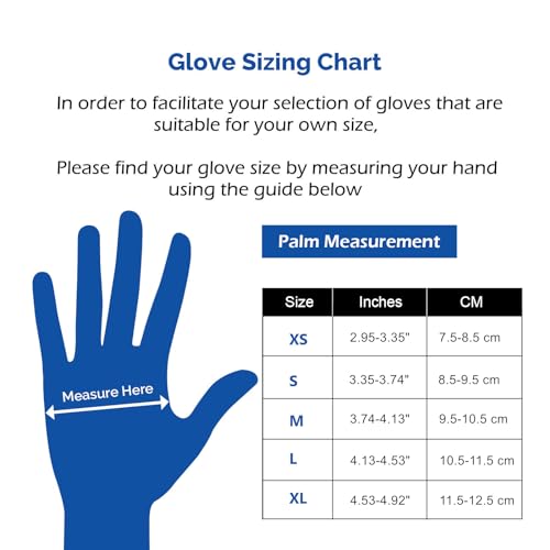 JMU Nitrile Gloves Disposable Latex Free Medium, 200 Count,3.5Mil,Blue