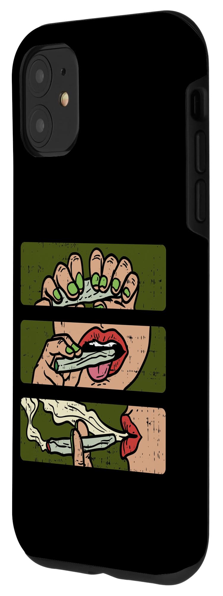 iPhone 11 Rolling Weed Joint Smoking 420 THC Pot Smoker Women Gift Case