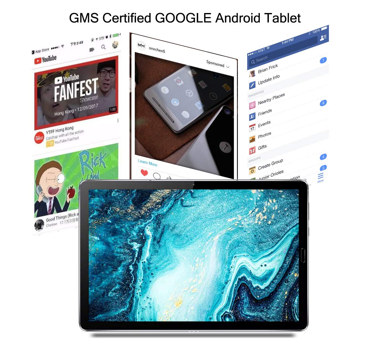IBBWB Tablet 10 Inch Android Version, 3G Phone Tablets with 32GB Storage,Dual Sim Card,Support 3G Phone Call, HD Touchscreen,5MP Camera,WiFi, Bluetooth, GPS