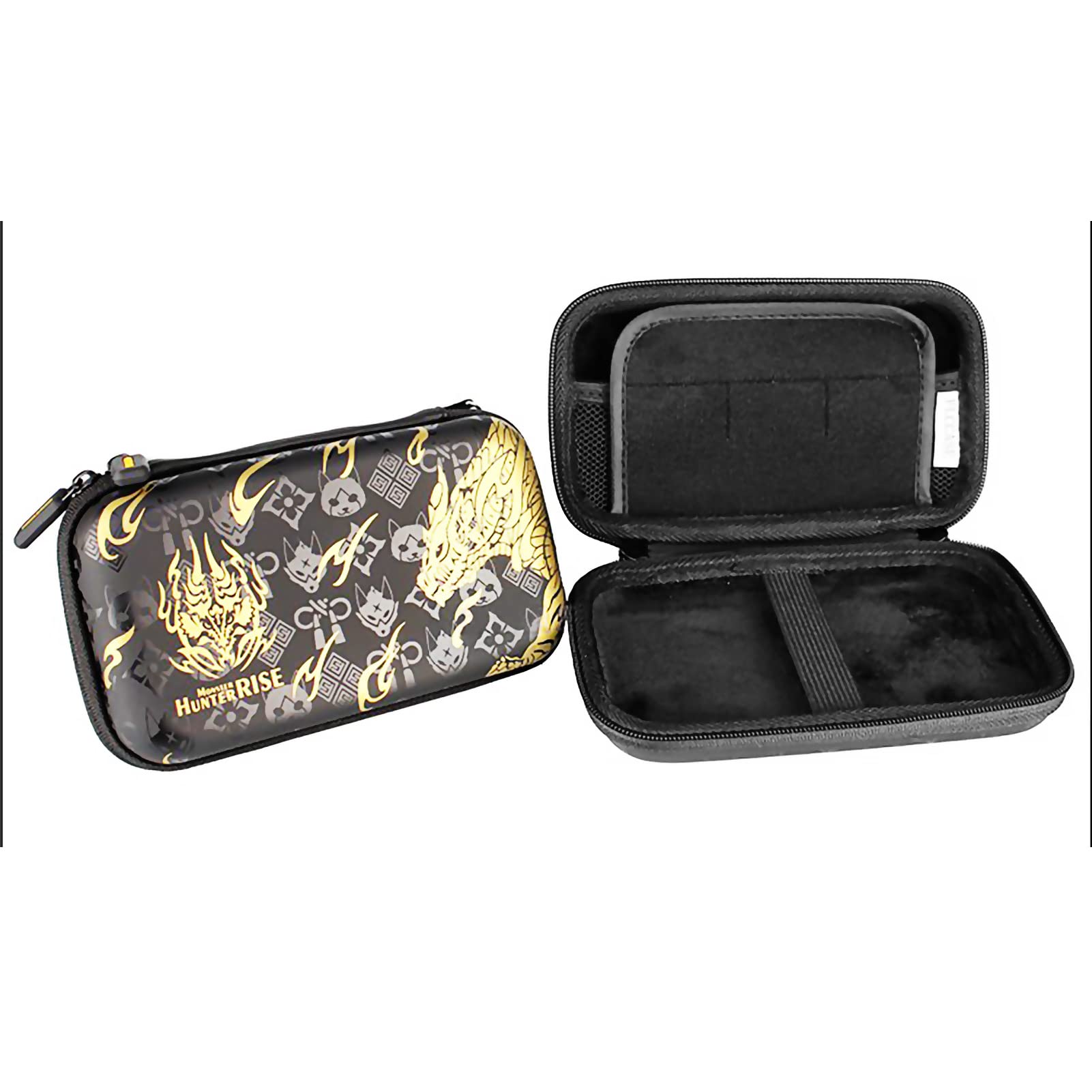 New for New 3DS 2DS XL LL Carrying Case Storage Bag Replacement, for Nintendo New3DS 3DSXL 3DSLL DSIXL Handheld Console, for Monster Hunter Rise Edition EVA Protective Hard Carrying Pouch
