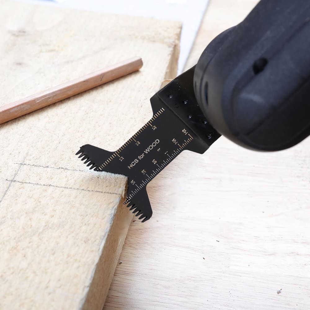 HIFROM 18PCS 45MM Precision Quick Release Japan Tooth Oscillating Saw Blades Replacement for Fein, Porter Rockwell Cable,Bosch Craftsman,Ridgid