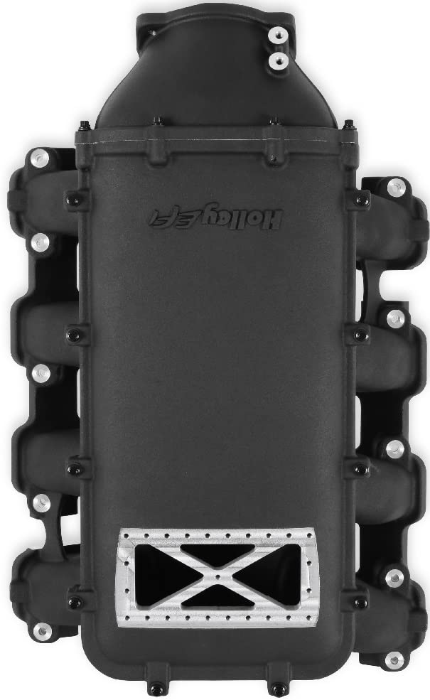 NEW HOLLEY ULTRA LO-RAM MANIFOLD KIT,FRONT FEED MOUNT, BURST PANEL FLANGE,BLACK SATIN FINISH,OE DIRECT INJECTION ONLY,EFI FLANGE,COMPATIBLE WITH GМ GEN V LT1