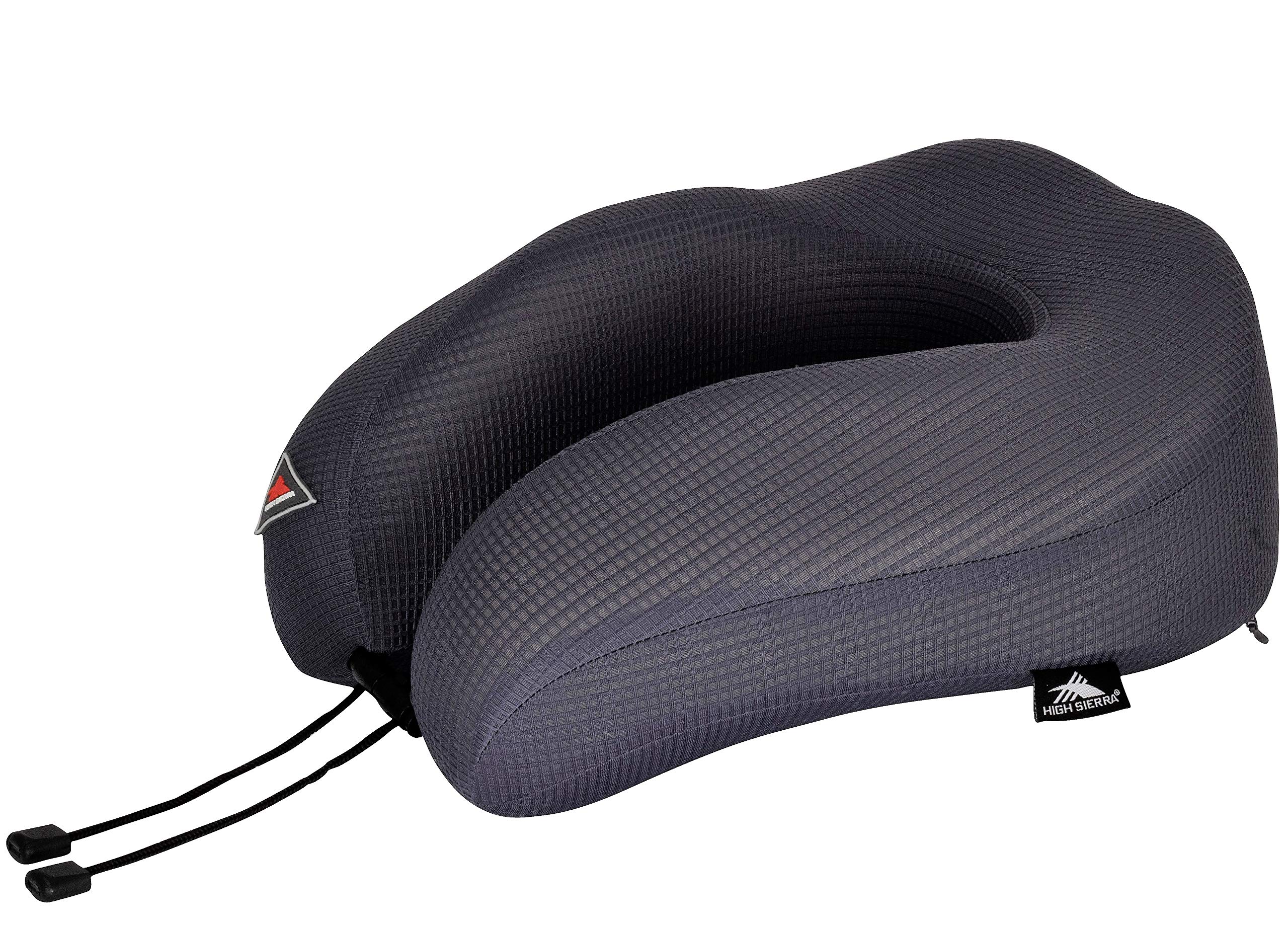 High Sierra HS1407 Lightweight Exceptional Neck Support Washable Cover Perfect for Flights & Road Trips, Super Soft Sponge Foam Travel Pillow
