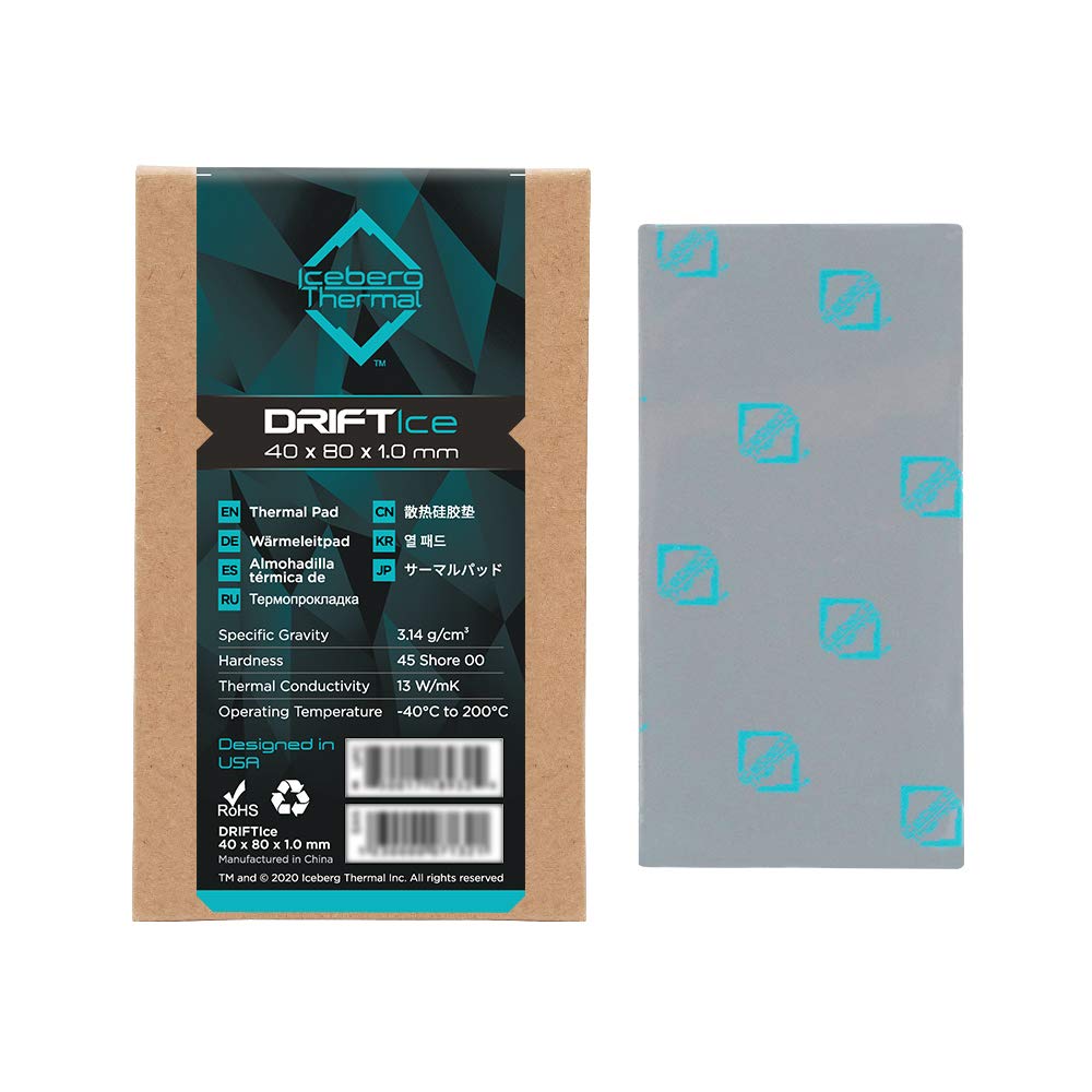 Iceberg Thermal DRIFTIce Thermal Pad 80mm x 40mm x 1.0mm (13 W/mK)