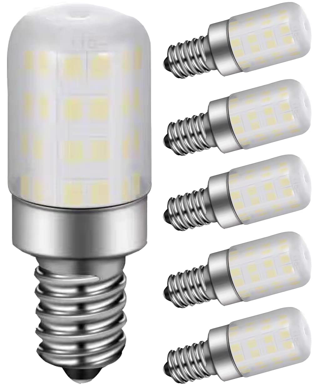 Light maker E12 LED C7 S6 Night Light Bulb, 30 watt Equivalent Bulb (3W), Candle Holder E12 Base, Non-dimmable (Daylight White 6000K), 5 Count (Pack of 1)