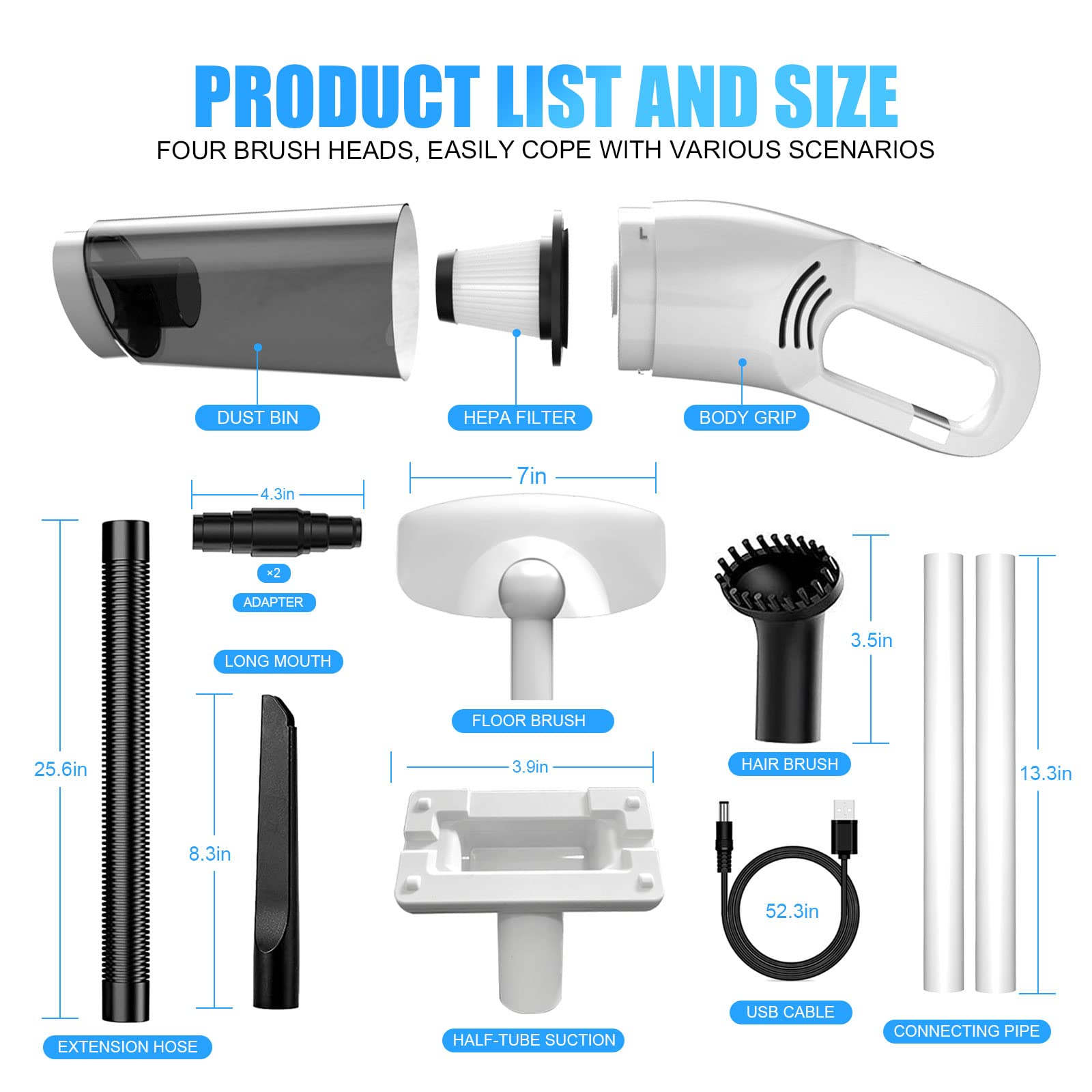 LANDDER-Stick Vacuum Cleaner Cordless, Shark Cordless Vacuum, 2 in 1 Handheld Vacuum for Hard Floor, Tile, Laminate, Carpet