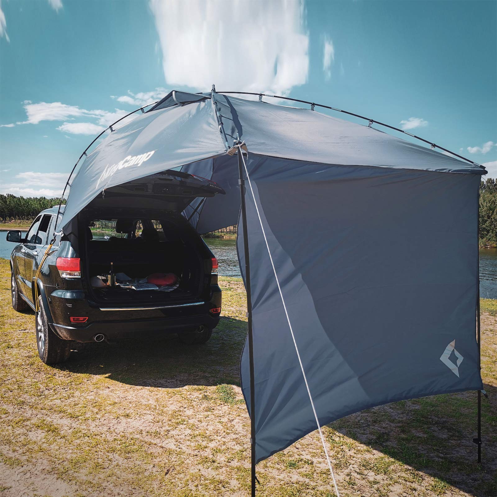 KingCamp SUV Tent Versatility Waterproof Car Awning Sun Shelter, Portable Auto Canopy Camper Trailer Sun Shade for Camping, Outdoor