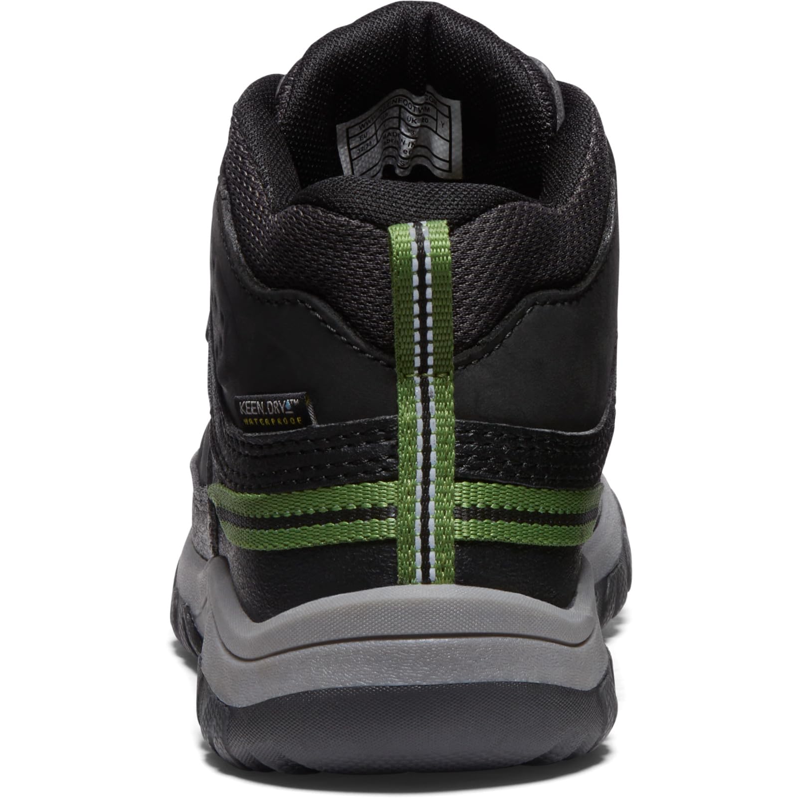 KEEN Kids' Targhee Mid Height Waterproof Hiking Boots, Black/Campsite, 7 Big Kid US