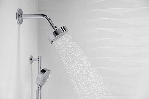 KOHLER 22170-CP Purist Multifunction Showerhead, Wall-Mount Showerhead with Three Sprays, 2.5 GPM, Polished Chrome