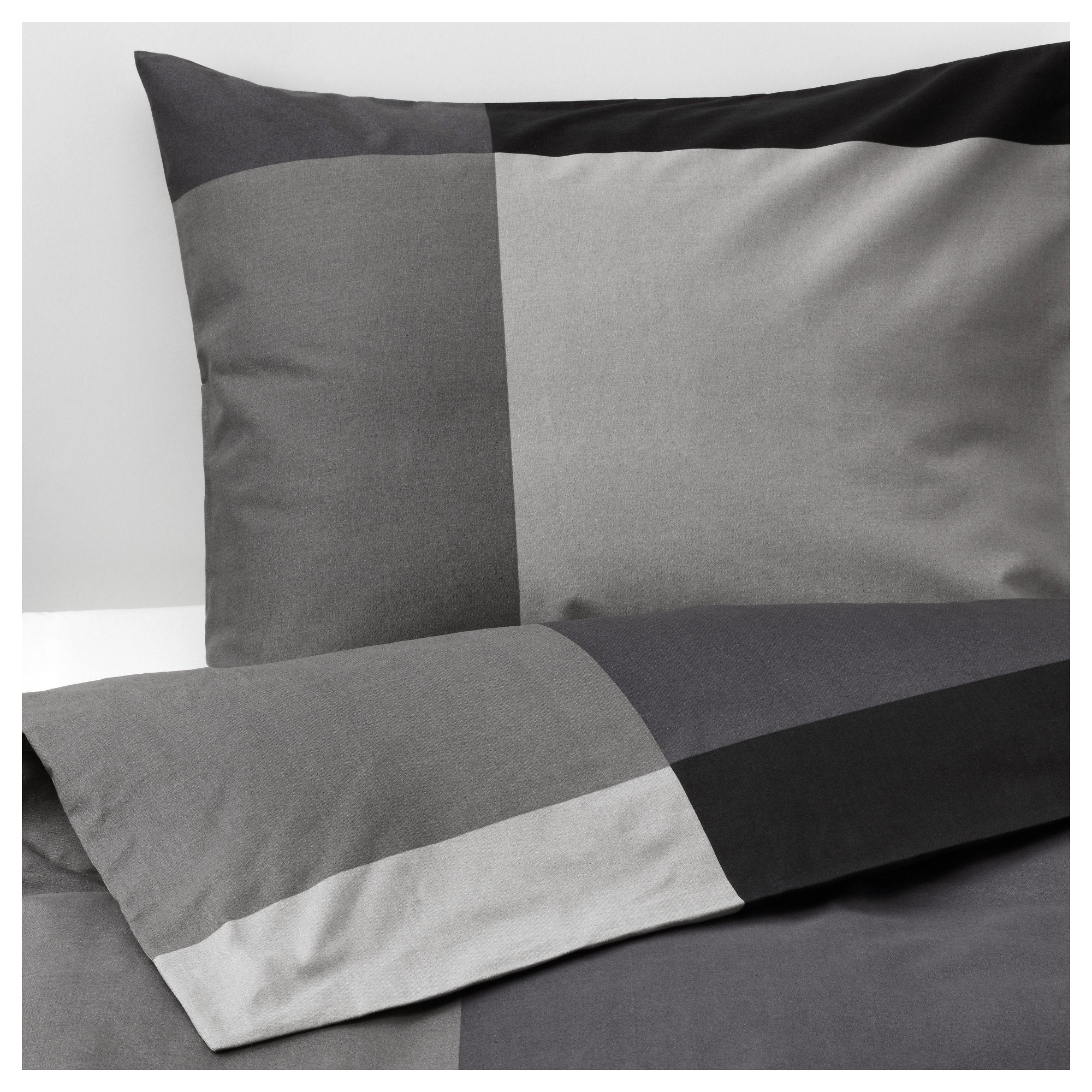 IKEA.. 103.755.26 Duvet Cover and Pillowcase, Black