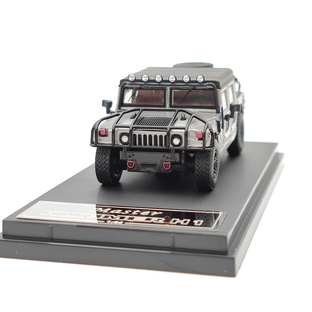 Master 1:64 Scale Hummer H1 Pickup Truck Shelf Diecast Toys Car Models Collection Gifts (Grey)