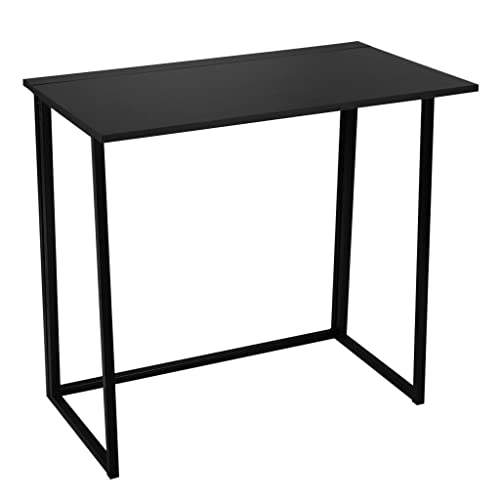 Home Study Table Computer Desk PC Laptop Office Desk Folding Writing Table Black