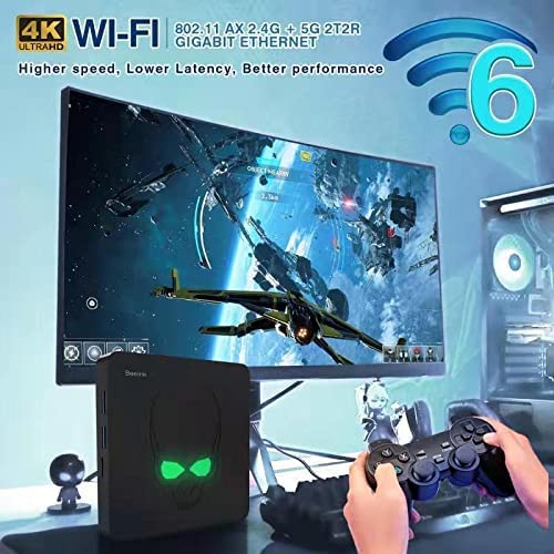 Kinhank Retro Game Console,Super Console X King Emulator Console with 117000 Games,Compatible with Most Emulators,EmuELEC 4.5/Android 9.0/CoreE 3 System in 1,4K UHD Output,2.4G+5G WiFi,BT 4.1