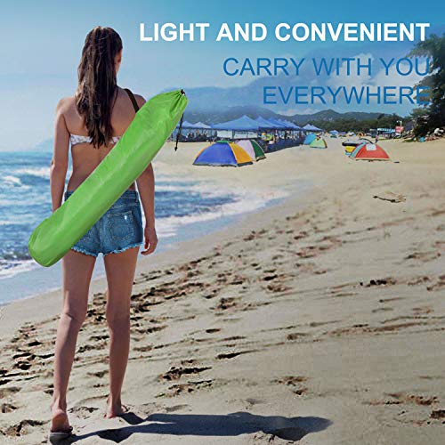 KO-ON Beach Tent Sun Shelter Pop Up XL - Easy Setup Beach Shade for 3-4 Person with UPF 50+ Protection, Extended Floor & 3 Ventilation Windows丨Carrying Bag (Grass Green)