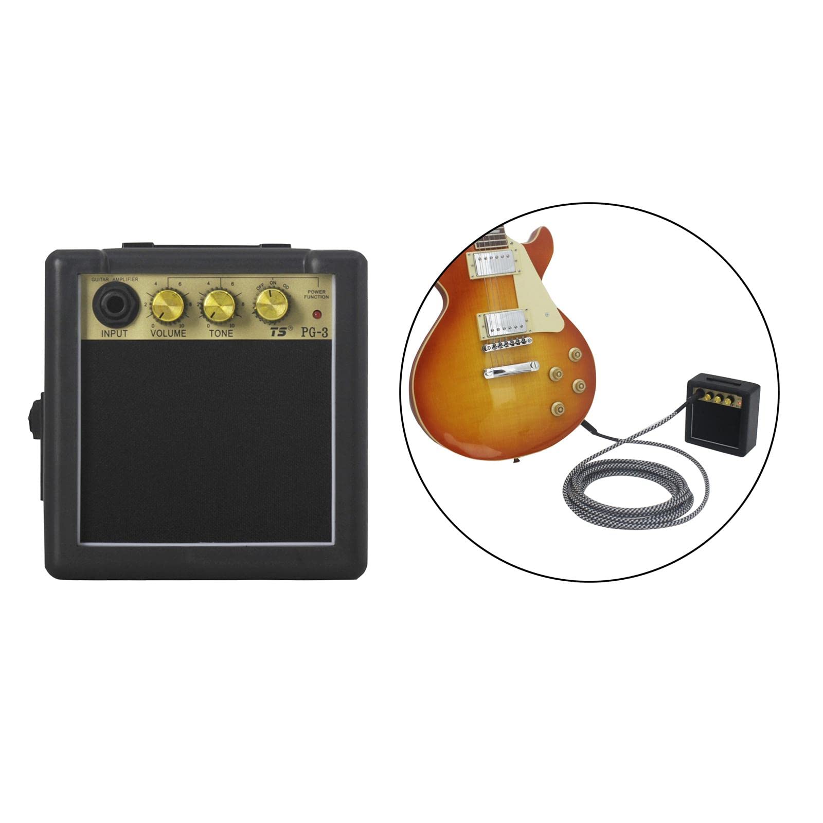 Jili Online Mini 3 Watt 9V Battery Powered Amp Amplifier Speaker for Acoustic/Electric Guitar Ukulele High-Sensitivity with Volume Tone Control, 019f94d76dd49dd266bcc1e5b1aef2fb