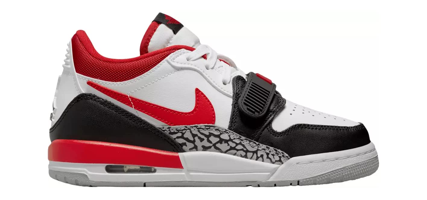 Jordan Big Kid's Air Legacy 312 Low White/Fire Red-Wolf Grey (CD9054 160) - 5