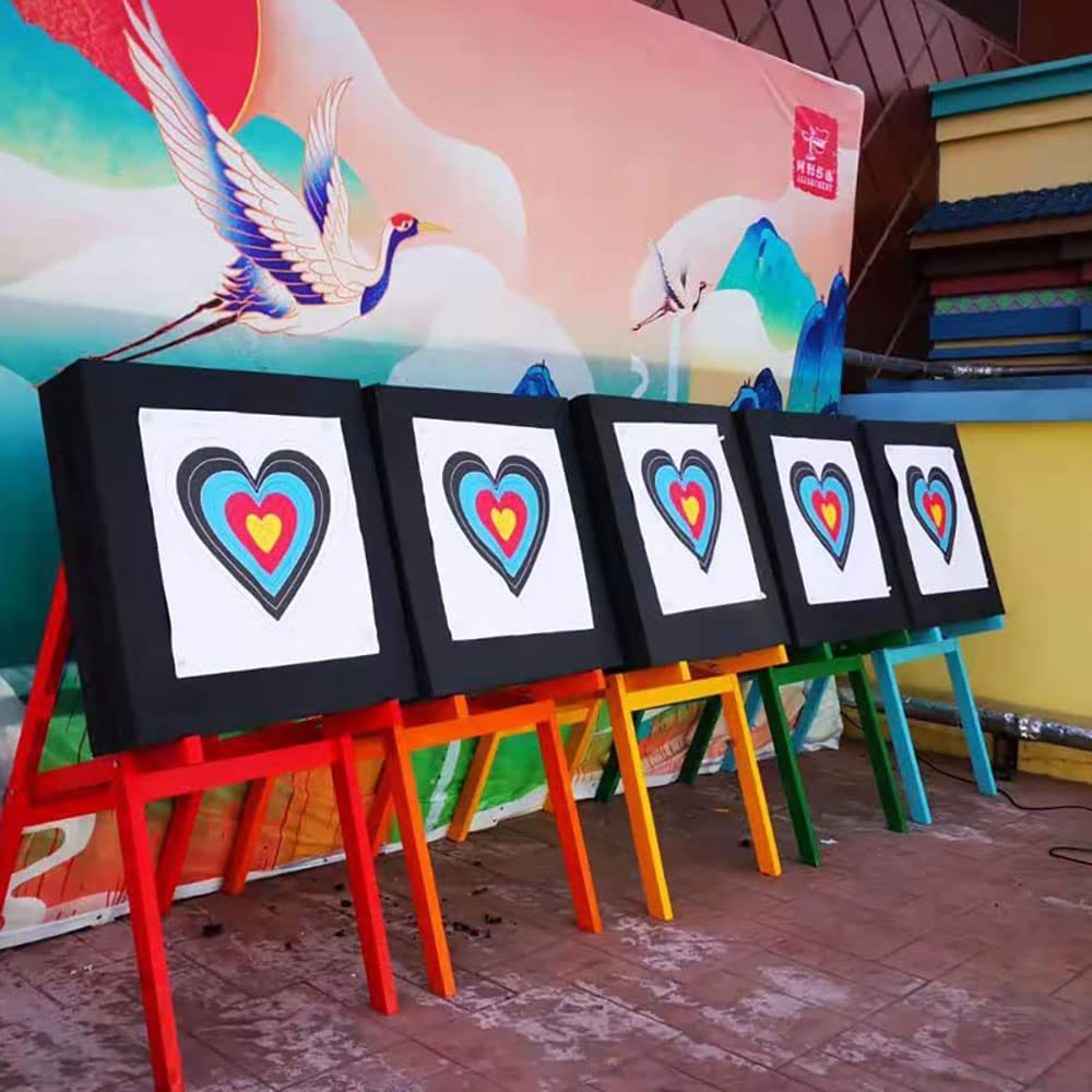 longbowmaker 60cm Archery Targets Traditional Targets Paper Hunting & Shooting (10 Targets in Pack) (Heart Shaped Targets)