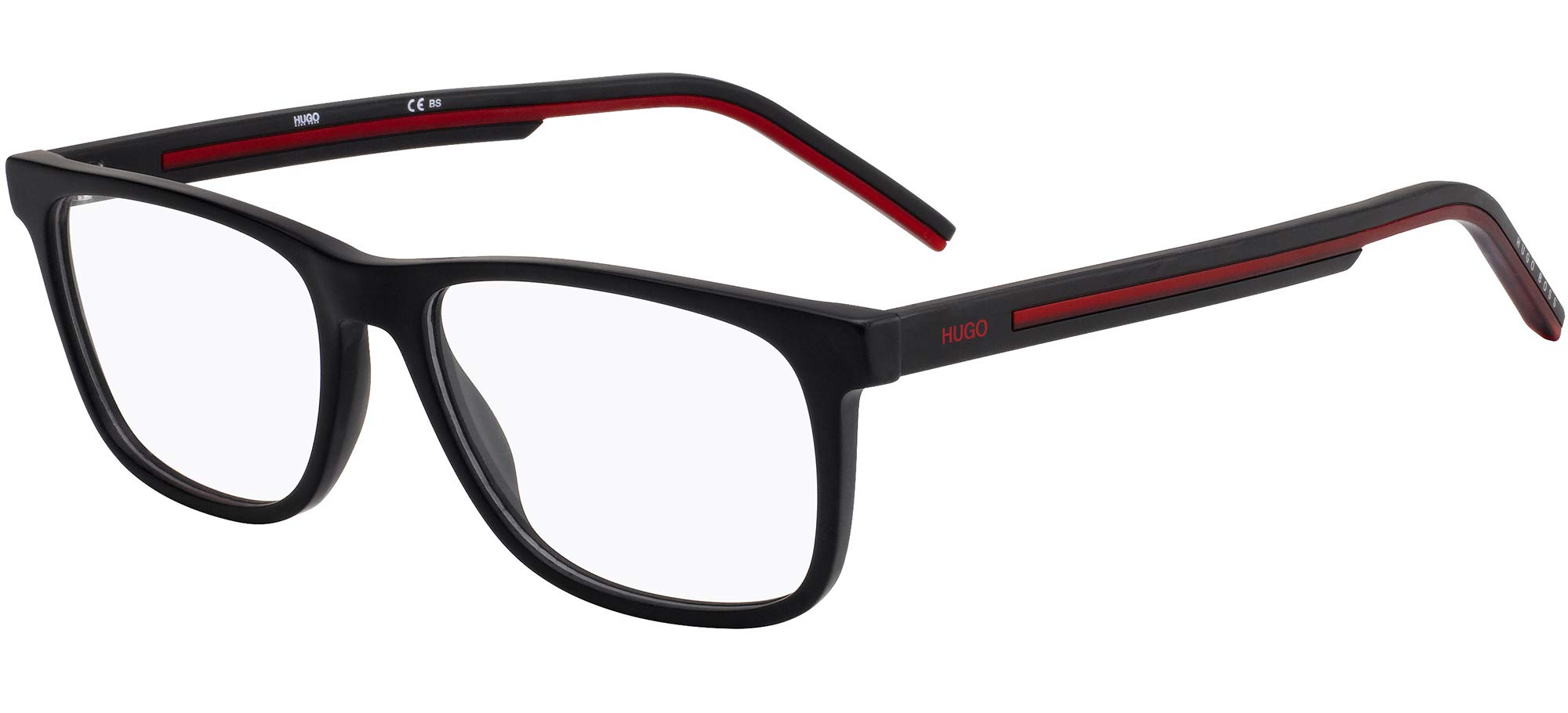 Hugo Boss frame (HG-1048 BLX) Acetate Matt Black - Dark Red
