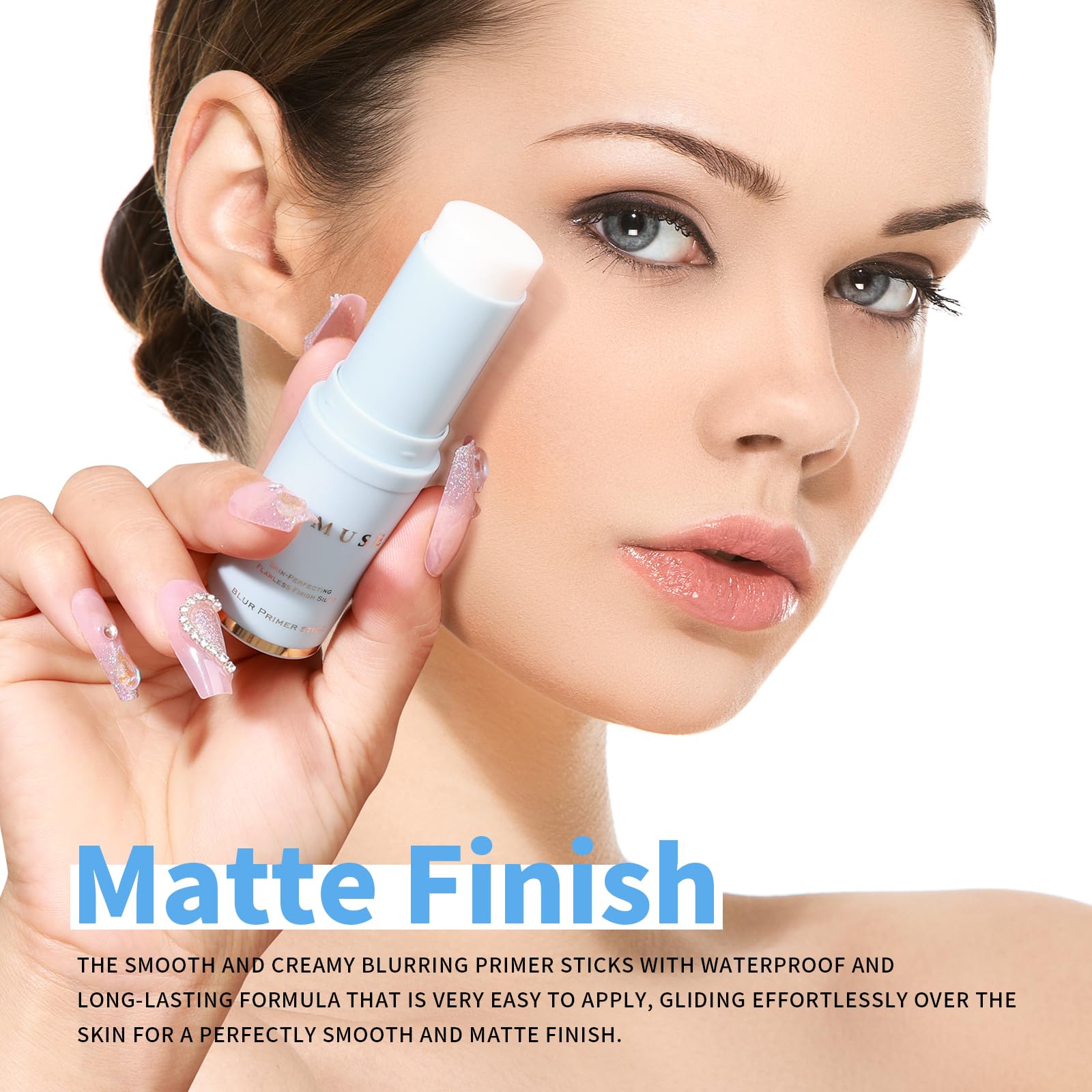 KIMUSE Primer Face Makeup Blur Primer Stick, Lightweight, Smooths, Long-Lasting, Minimize Pores, Flawless Finish, Face Primer for All Skin Types
