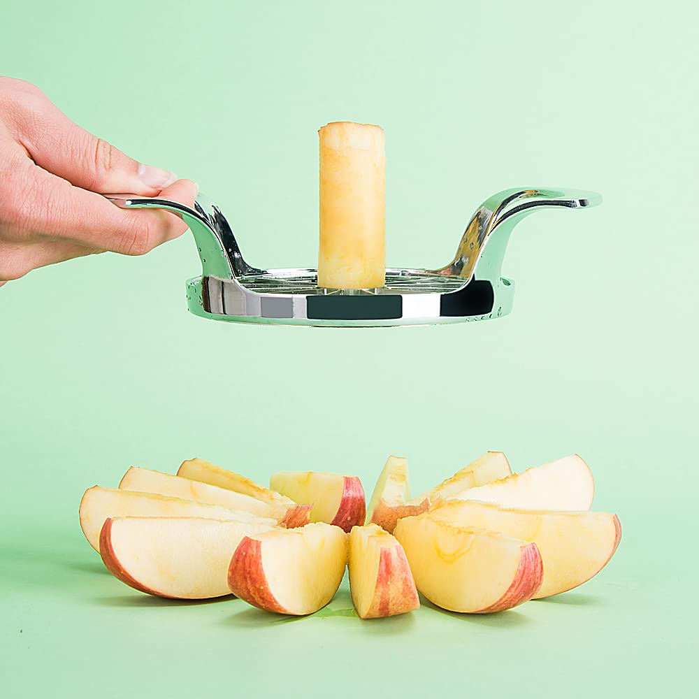 LIIGEMI Apple Slicer,12-Blade Extra Large Apple Corer,Easy to Use, Time-Saving, Heavy Duty Stainless Steel Apple Cutter and Divider