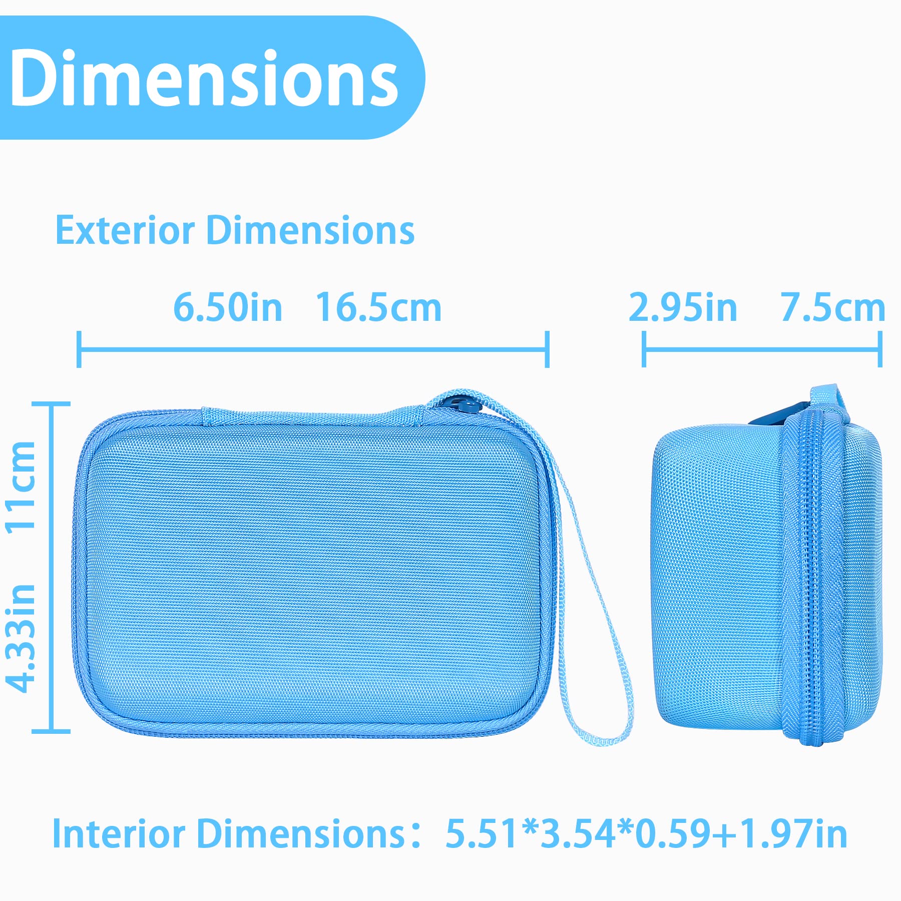 Kids Camera Case for Anchioo/for ESOXOFFORE Instant Print Camera Toys,Kids Selfie Digital Camera Photo Paper & Color Pen Holder by Aenllosi(Blue,Case Only)