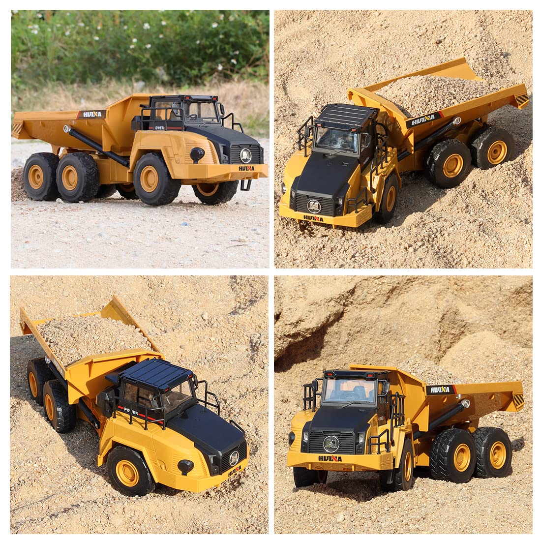Ottima HUINA 1568 Remote Control Dump Truck, 1/24 Construction Engineering Vehicle Toy Gift for Kids Adults
