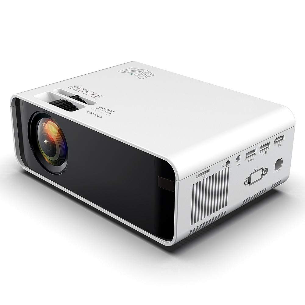 LCD Projector, 480P HD 3D 1500 Lumens Portable Video Projectors Support 30000 Hours LED Life with HDMI/VGA/USB/SD/AV Input Home Cinema Multimedia Player Projector, 110-240V.(US)