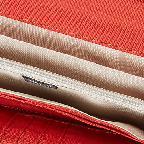 Kipling Womens Women's Rubi Wallet, Compact, Snap Closure, Removable Strap, Nylon Wallet, Red Rust T, 7.5 L x 3.75 H 1.5 D US