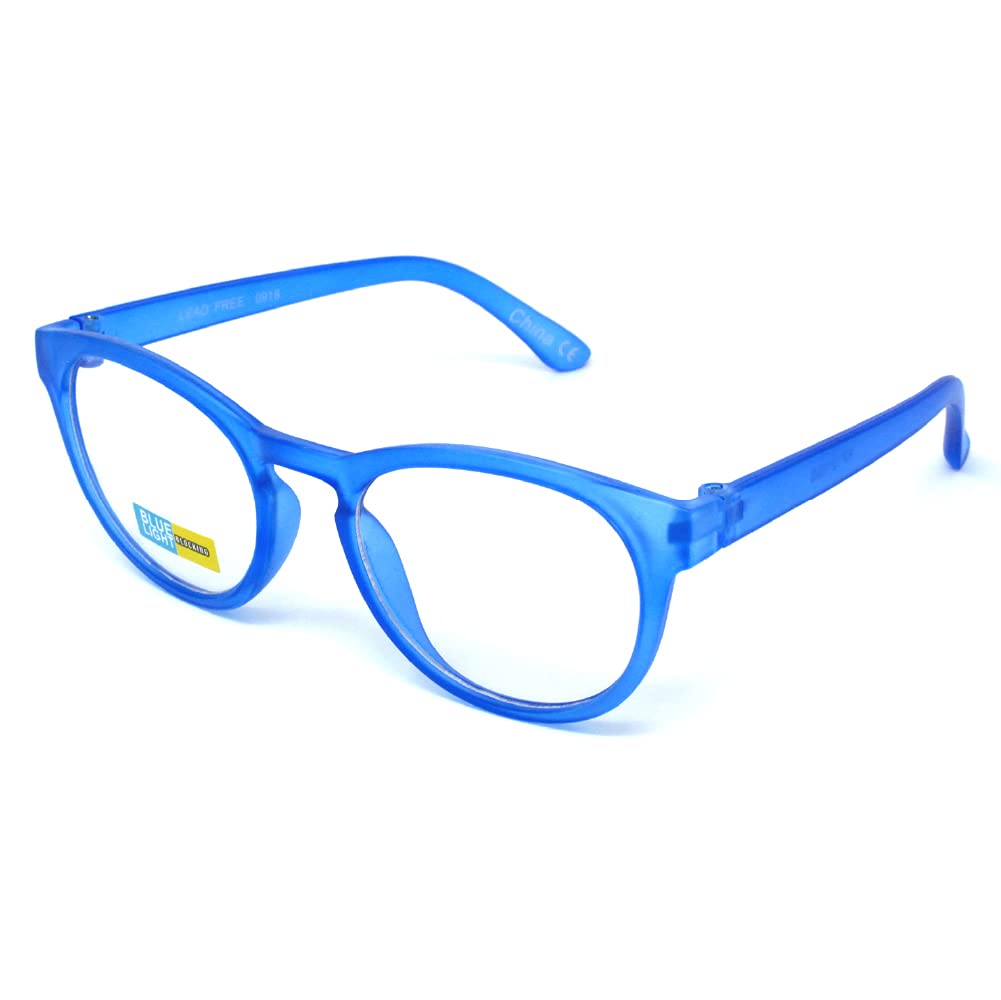 Kids Computer Blue Light Blocking Glasses for Boys and Girls Anti Eyestrain Eyeglasses (Blue)