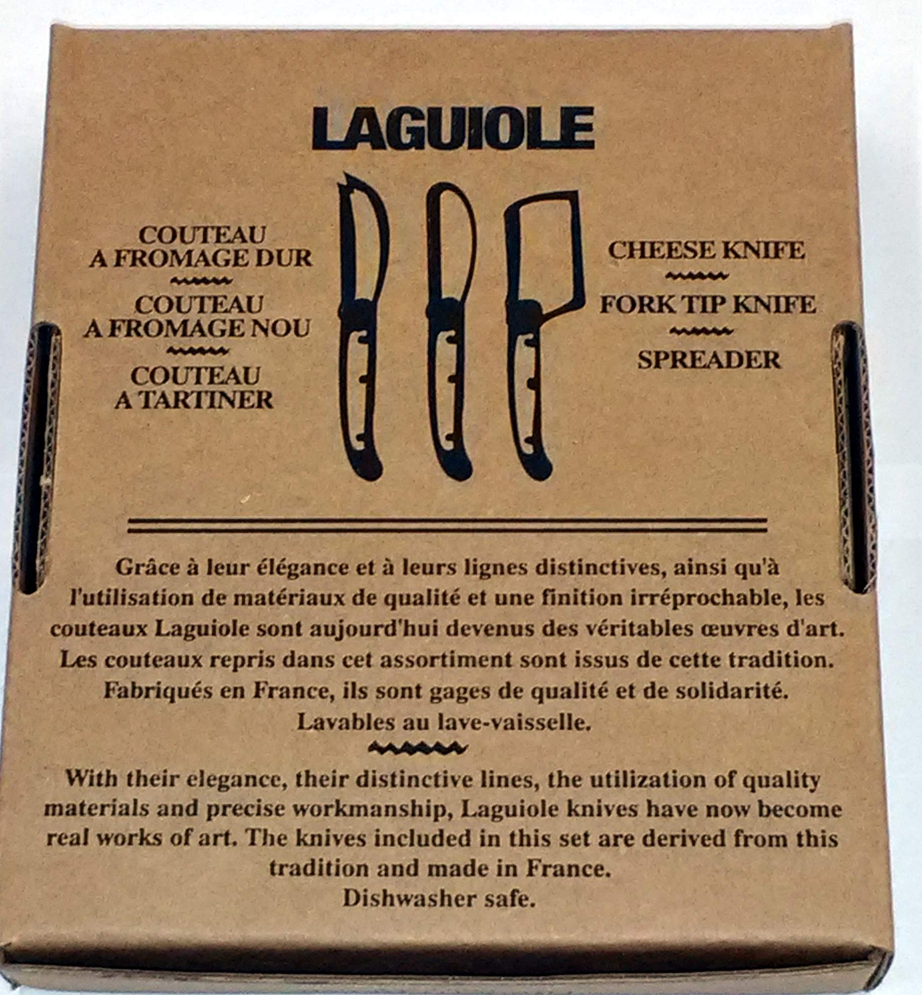 Laguiole Mini Cheese Set Ivory, Set of 3 Utensils, Boxed