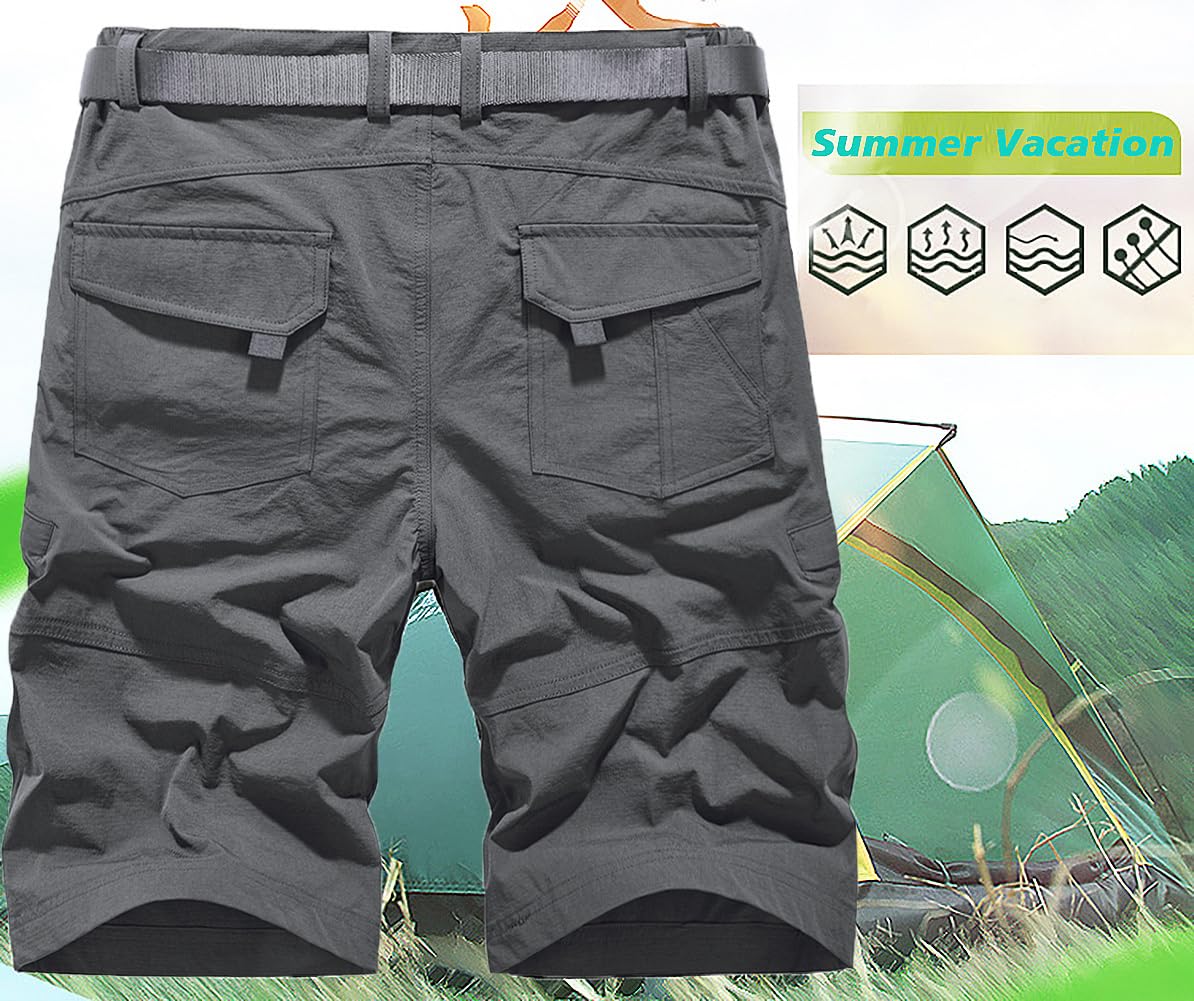 Kolongvangie Men's Lightweight Quick Dry Shorts Work Breathable Tactical Combat Training Water Sweat Resistant Cargo Short