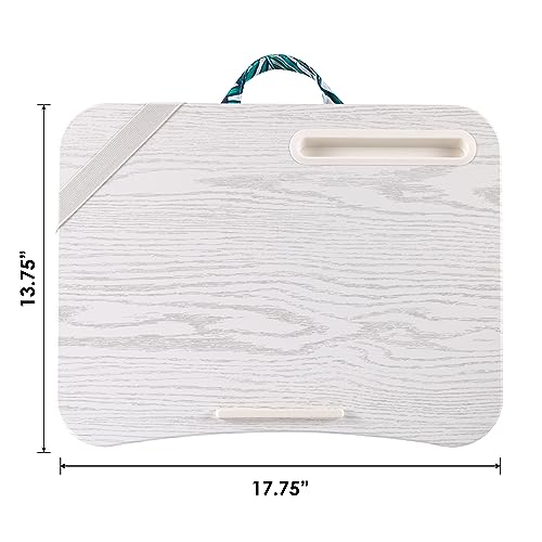 LAPGEAR Designer Lap Desk with Phone Holder and Device Ledge - Tropical Palm Leaves - Fits up to 15.6 Inch Laptops - Style No. 45427