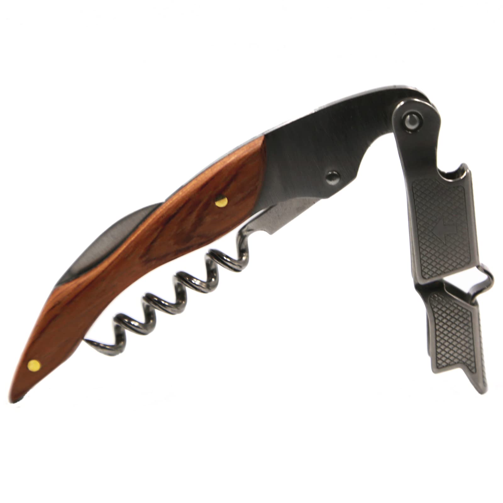 Masterpart Wine Opener - Professional Corkscrew Wine Bottle Opener w/Foil Cutter - Manual Wine Key Bottle Openers for Waiters, Bartenders & Home